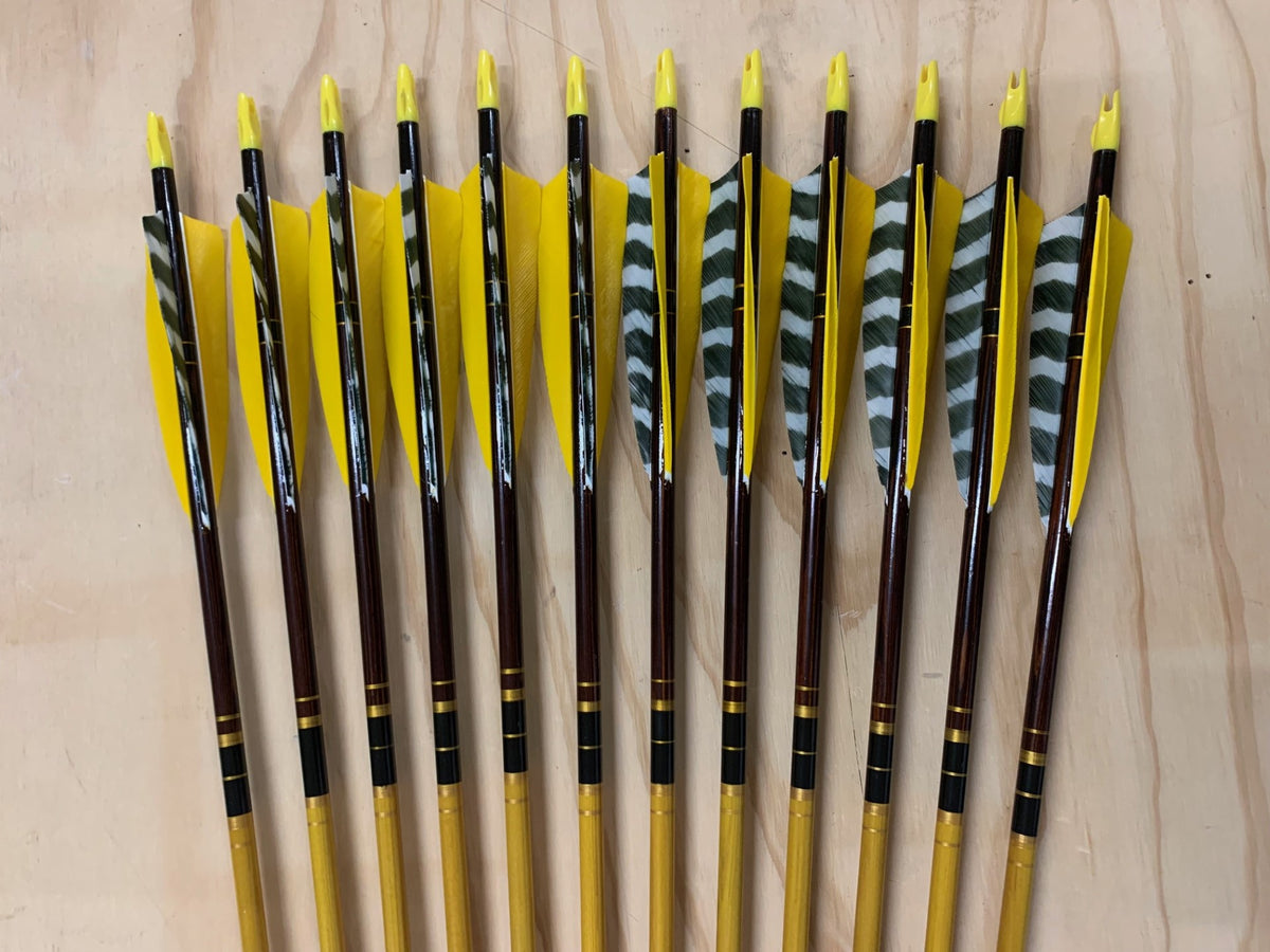 70-75# Eagle Arrows Cedar W/ yellow shaft, brown crown dip. – Raptor ...