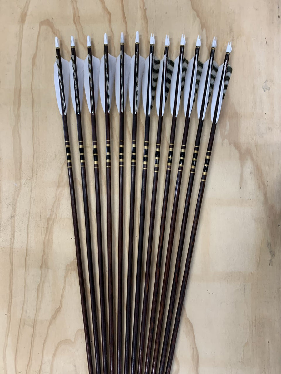 60-65# Eagle Arrows – Port Orford Cedar, brown shaft – Raptor Archery